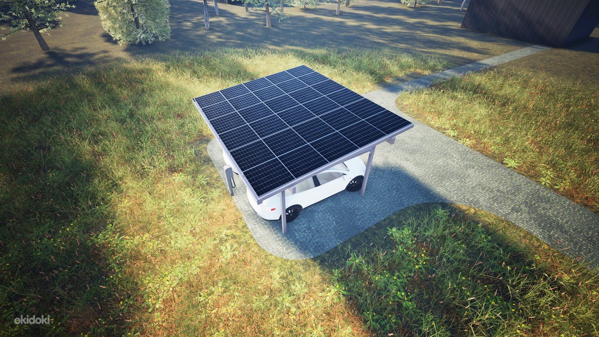 Kahe auto varjualune 6,75 kW päikesepaneelkatusega ! - Saue, Saue vald ...